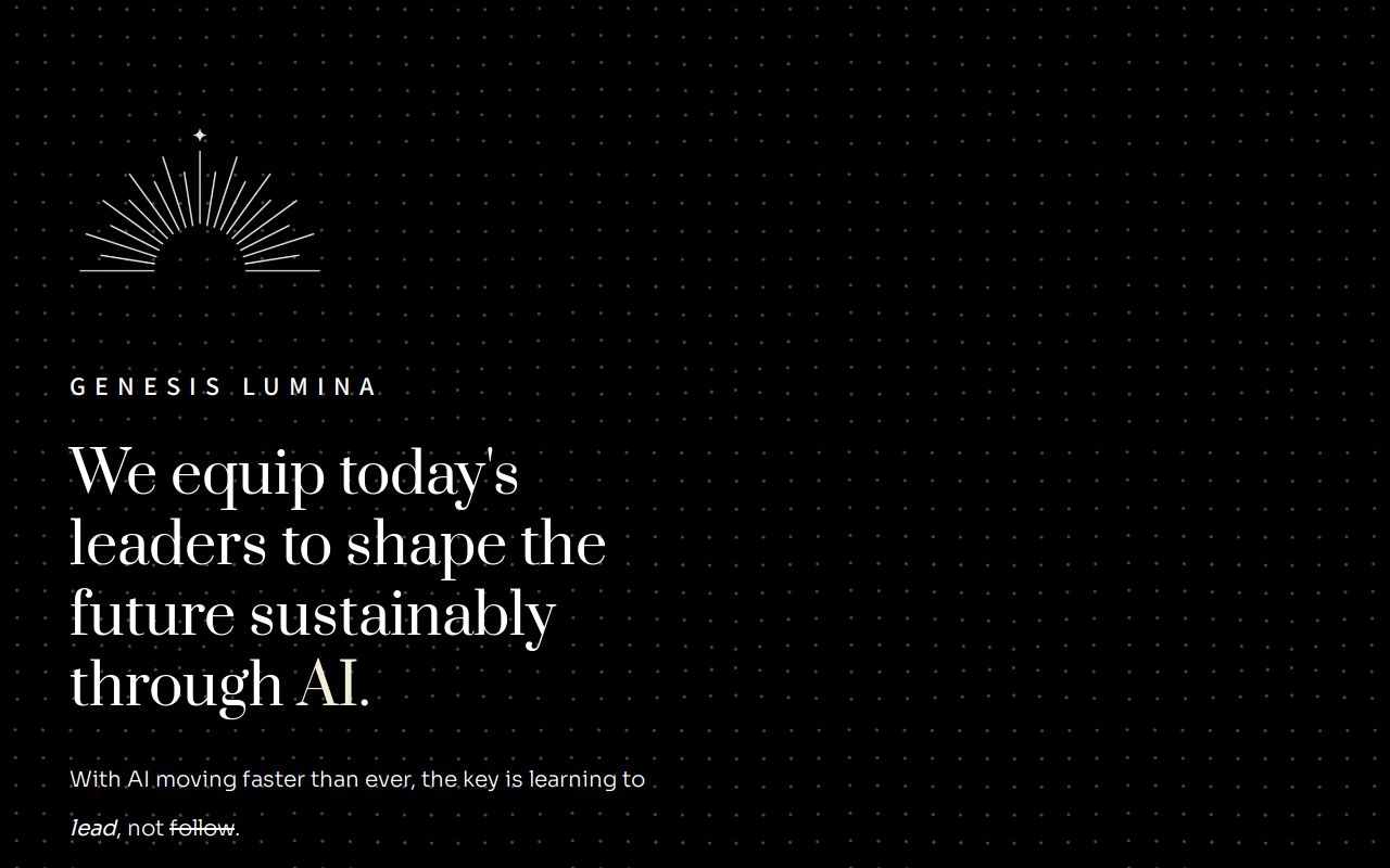 Genesis Lumina | Empowering Leaders to Shape The Future.